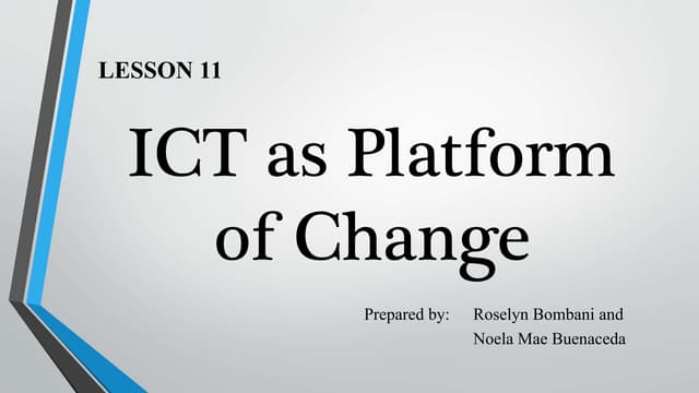 Module 13 ICT as a Platform for Change.pptx