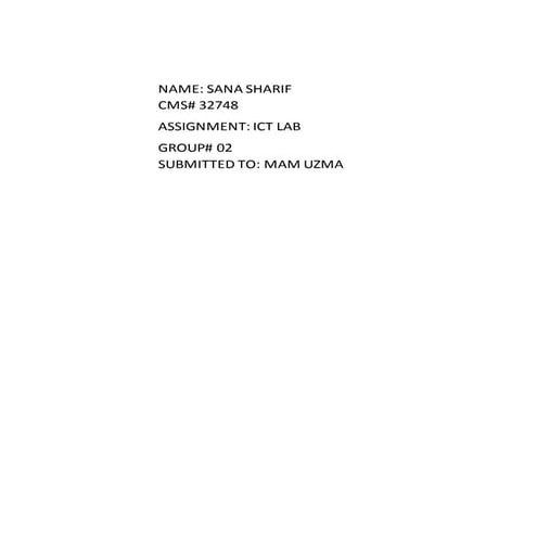 Ict assignment | DOCX