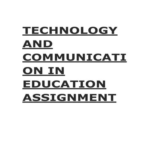 Ict assignment | PDF