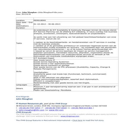 Ict availability & continuity mgr | PDF