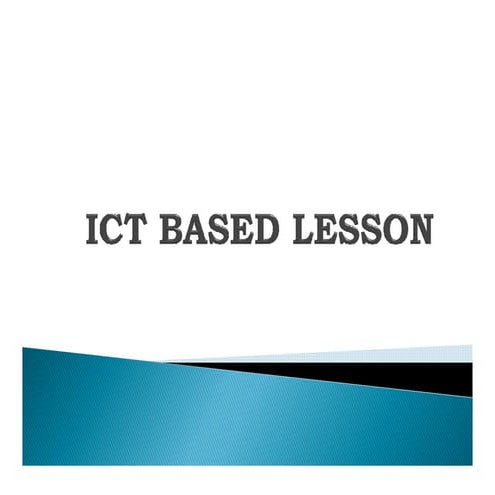 Ict based lesson powerpoint | PDF | Power and Energy Industry | Industries