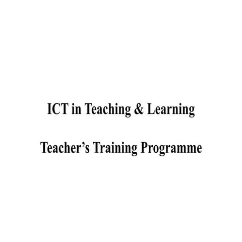 Ict Course Outline