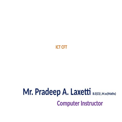 ICT CFT final information communication in education bed 2025 | PPTX