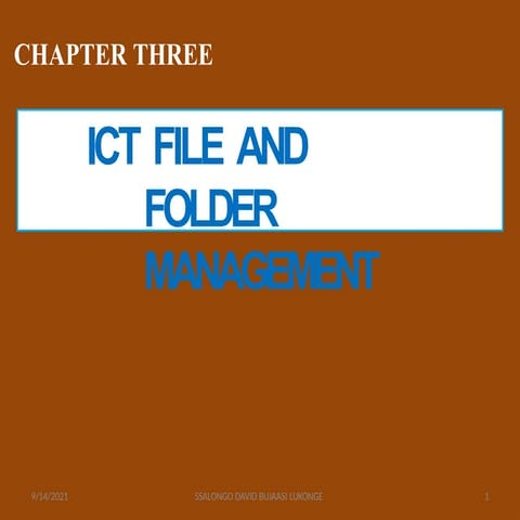 Comprehensive Guide to ICT File and Folder Management Techniques | PPTX