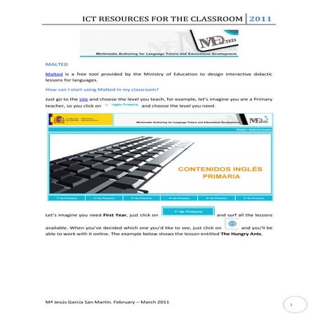 ICT Resources for an ESL classroom | PDF