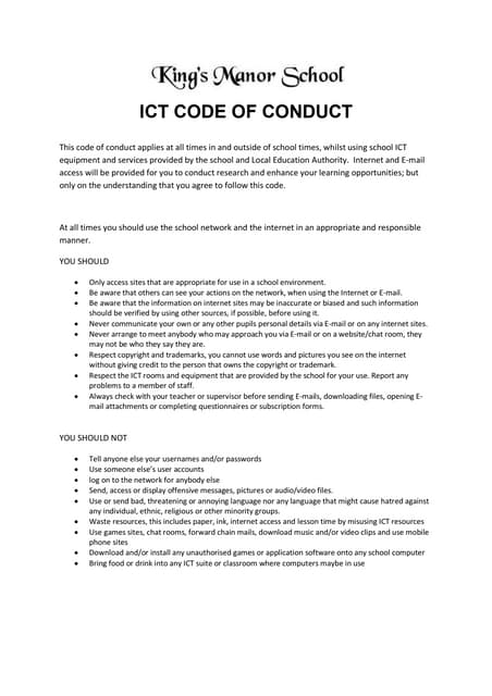 SAFETY ISSUES ON THE USE OF ICT INCLUDING E-SAFETY RULES | PPT