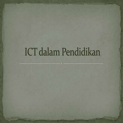 Ict dalam pendidikan | PDF