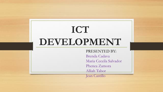 a brief introduction of ict and its components | PPTX