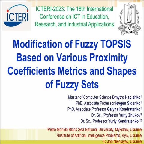 Modification of Fuzzy TOPSIS | PPT