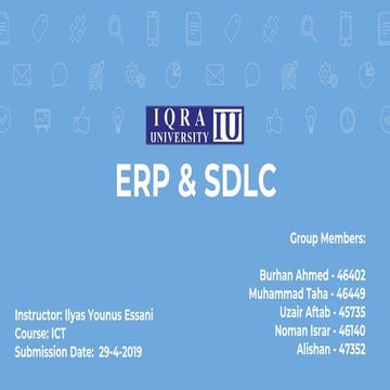 ICT ERP & SDLC Presentation | PPT
