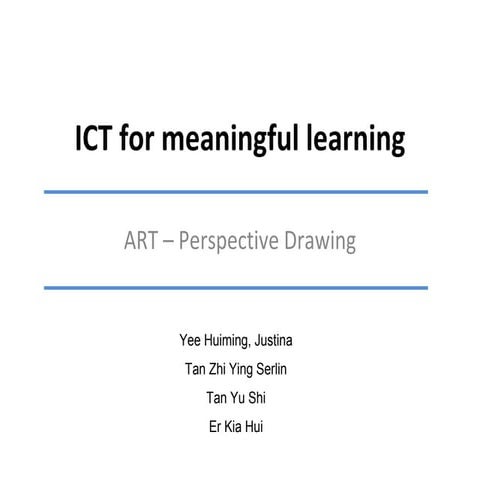 Using ICT to teach Perspective Drawing | PPT