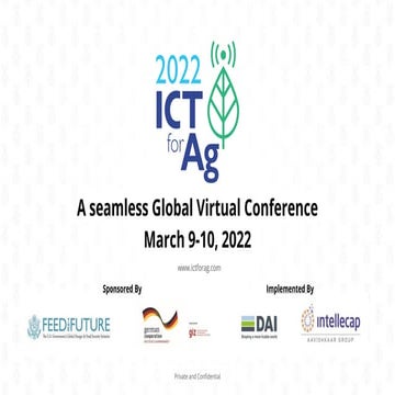 Virtual Conference The Future of ICT for AG | PPT