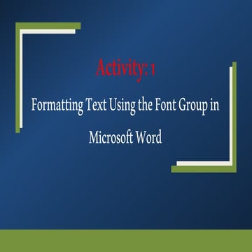 Word process on text formatting in microsoft word | PPT