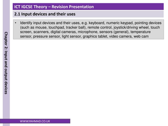 IGCSE ICT - Input and Output Devices - Input Devices and Their Uses ...