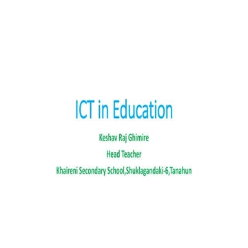Ict in education | PPTX