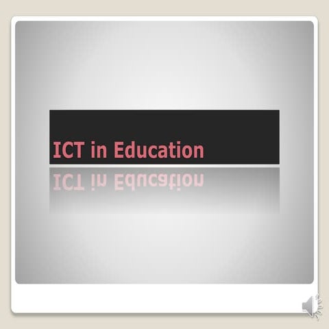 ICT in Education | PPT