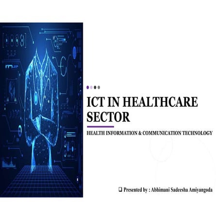 ICT in HealthCare Sector (Health Information & Communication Technology ...