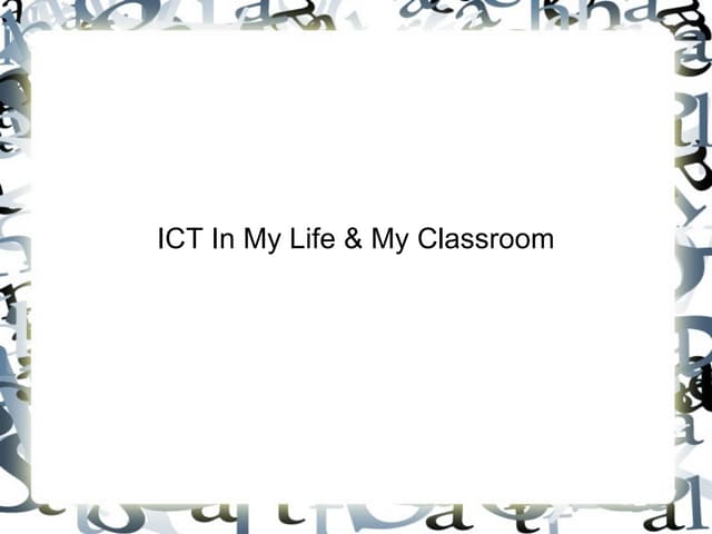 Ict In E3 | PPT