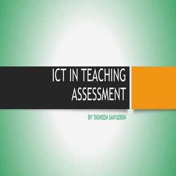ICT in teaching education and learning for B.ED students | PPTX