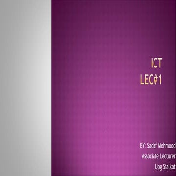 ICT Lecture-1 | PPT