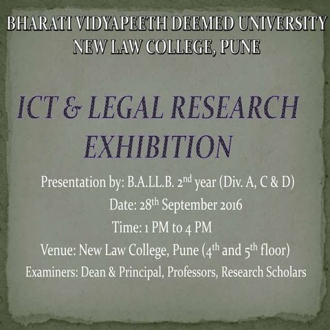 ICT & Legal Research | PPTX