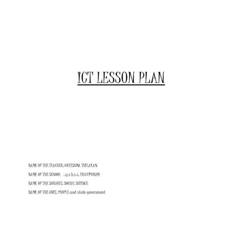 Ict lesson plan | DOCX | Elections | Politics