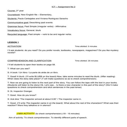 Ict lesson plan hotpot | PDF