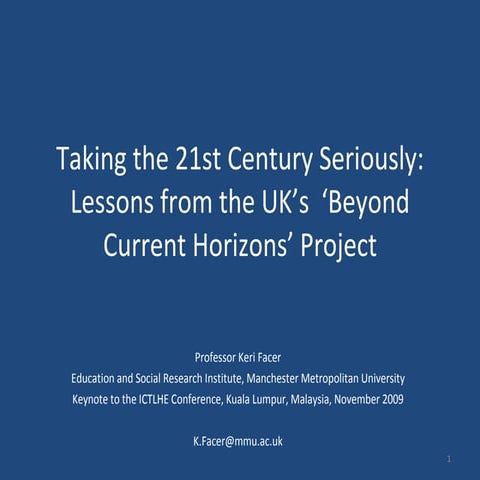 Learning Futures: lessons from the Beyond Current Horizons Programme ...
