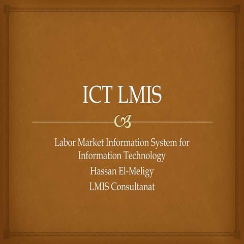 ICT LMIS - Labor Market Information for ICT Sector | PPT