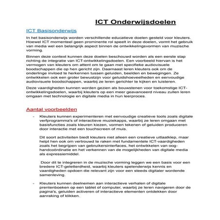 ICT Onderwijsdoelen.docx vvvvvvvvvvvvvvv | DOCX