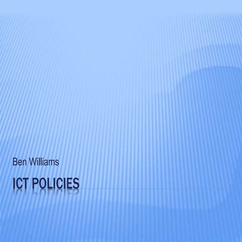 A2 ICT Policies | PPTX