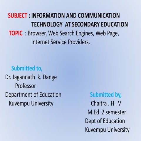 Information and communication technology | PPTX