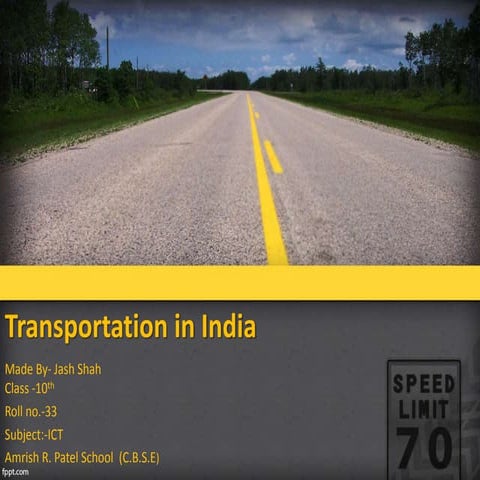 Transportation in India | PPTX
