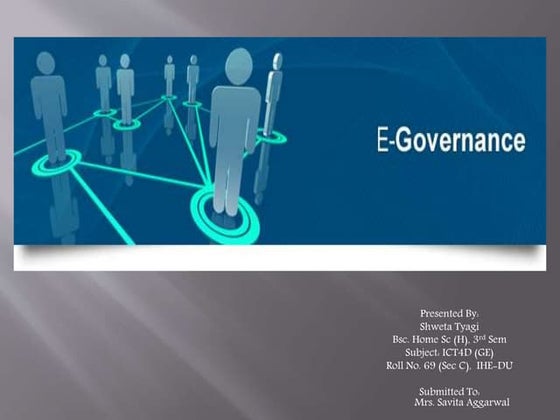 E-governance Models | PPT