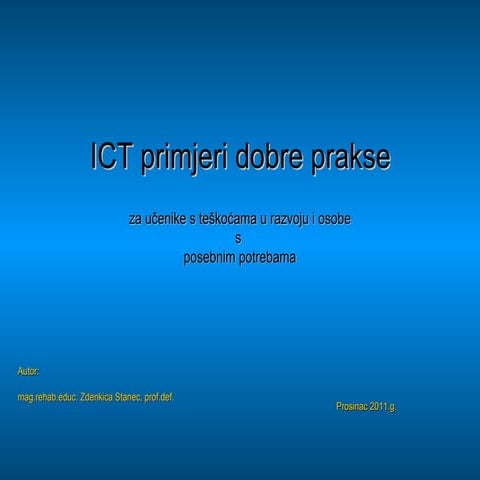 ICT primjeri dobre prakse | PPT