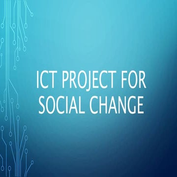 Ict project of social change