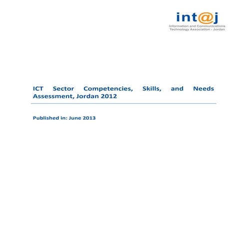 Jordan ICT Sector Competencies Skills and Needs Assessment 2012 | PDF