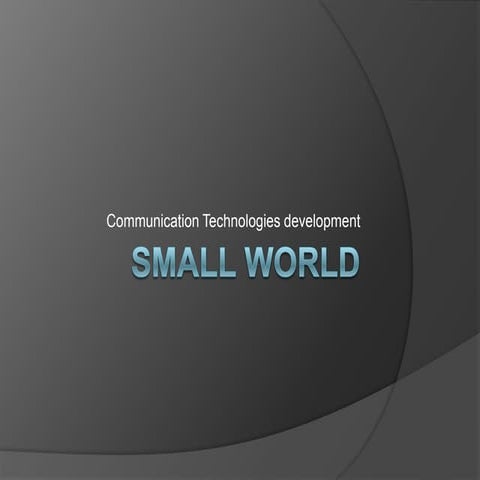 Ict small world task 1 | PPTX | Computing | Technology & Computing