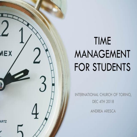 Time Management for Students | PDF