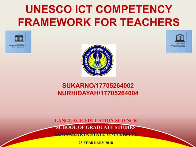 UNESCO ICT Competency Framework for Teachers | PPTX