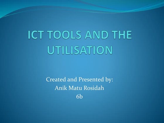 Ict learning with ict tools | PDF