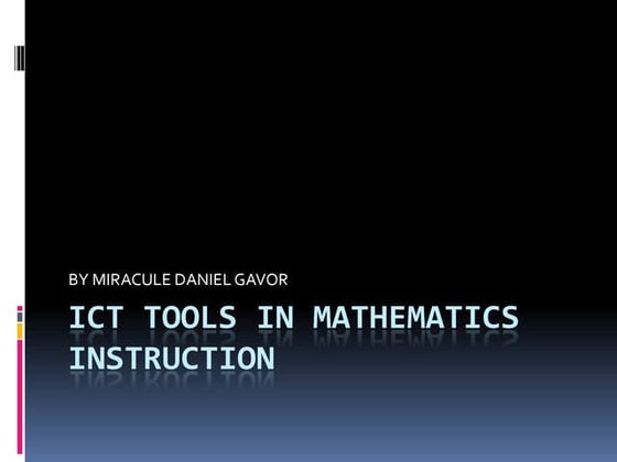 Ict in mathematics teaching | PPT