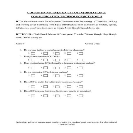 ICT USAGE SURVEY power point presentation | PDF