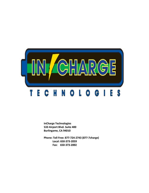 Incharge Technologies presentations