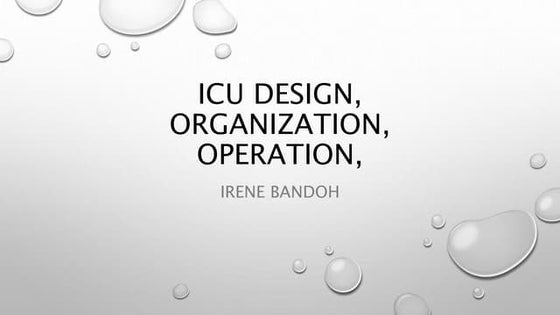 Intensive care unit design | PDF