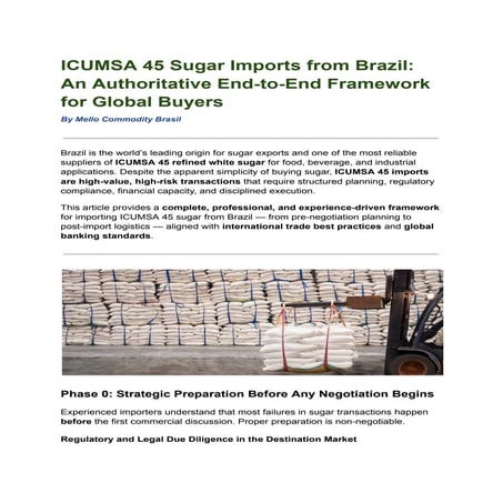 ICUMSA 45 Sugar Imports from Brazil_ An Authoritative End-to-End ...