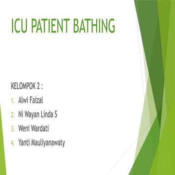 NURSING CARE ICU PATIENT BATHING / MEMANDIKAN PASIEN | PPT