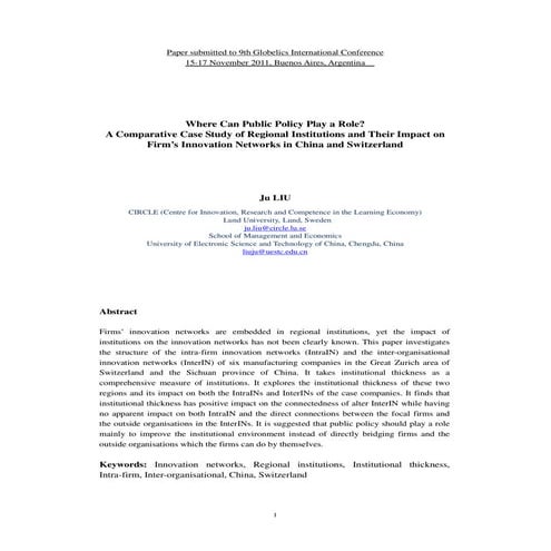 Where Can Public Policy Play a Role A Comparative Case Study of ...