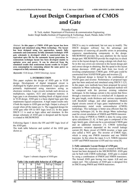 Implementation of D Flip Flop using CMOS Technology | PDF | Physics | Science