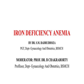 Iron Deficiency Anemia and its management | PPTX